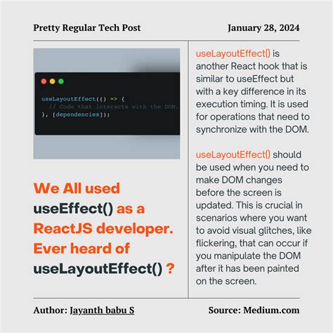 Masud Al Imran On Linkedin Ever Used Uselayouteffect In Your Reactjs