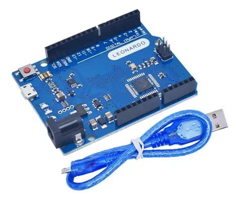Placa Leonardo R3 Rev3 Atmega32u4 Com Cabo Usb Para Arduino Frete Grátis