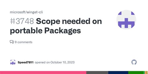 Scope Needed On Portable Packages · Issue 3748 · Microsoftwinget Cli
