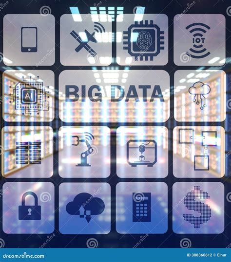 Big Data Computing Concept Of Modern It Technology Stock Illustration