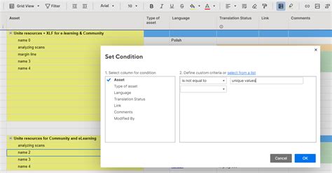 Formula Or Conditional Formatting For Highlighting Unique Task Names