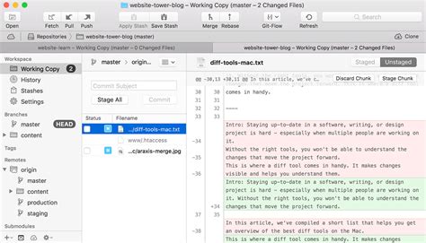 Diff Tools On Macos Tower Blog