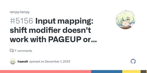 Input Mapping Shift Modifier Doesnt Work With Pageup Or Pagedown · Issue 5156 · Renpyrenpy