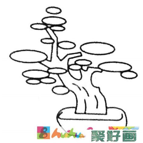 小树盆景简笔画图片大全怎么画简笔画教程 画好画