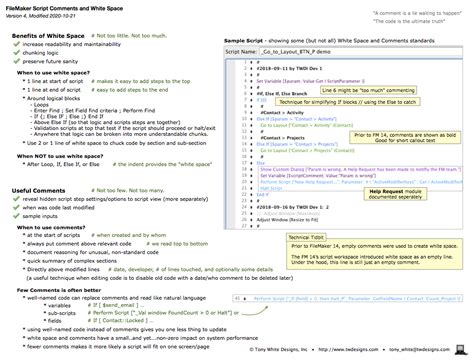 Filemaker Script Comments And White Space