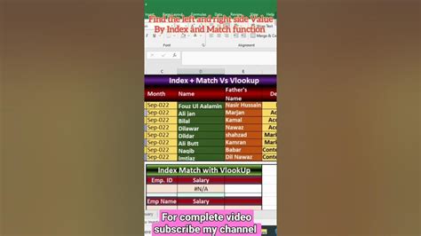 Index Match Formula In Excel Excel Exceltricks Shorts Youtube