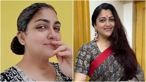 Actress Kushbu Shared Hair Care Tips And White Hair To Black Hair Tips