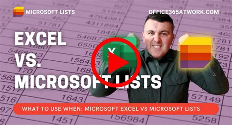 Excel Vs Microsoft Lists What To Use When