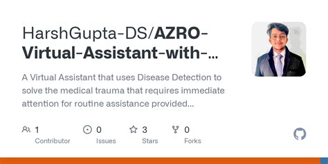 GitHub HarshGupta DS AZRO Virtual Assistant With DIsease Detection A