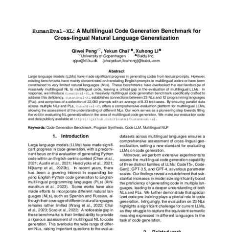 Humaneval Xl A Multilingual Code Generation Benchmark For Cross Lingual Natural Language