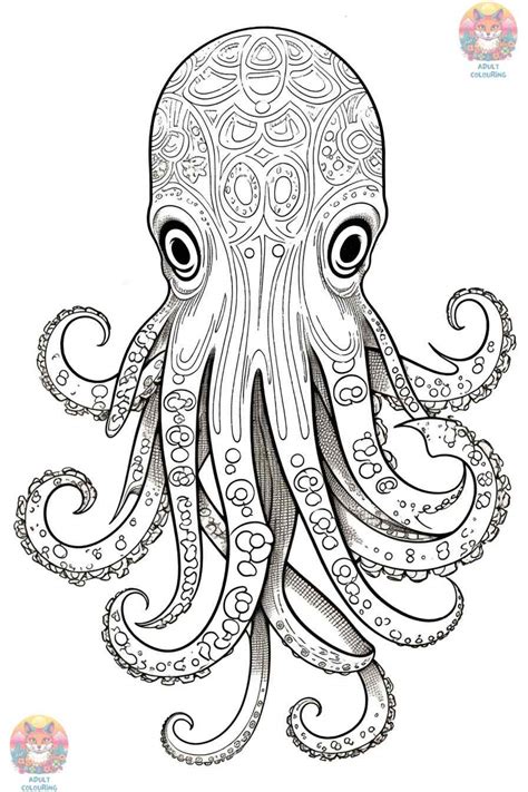 Glass Squid Coloring Sheet Page Free Printable Art For Marine Life Lovers