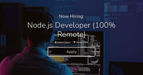 Senior Node Js Developer 100 Remote At Founders Workshop