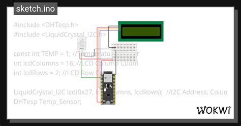 LCD Temp Sensor Wokwi ESP STM Arduino Simulator
