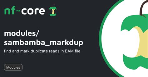 modules sambamba markdup