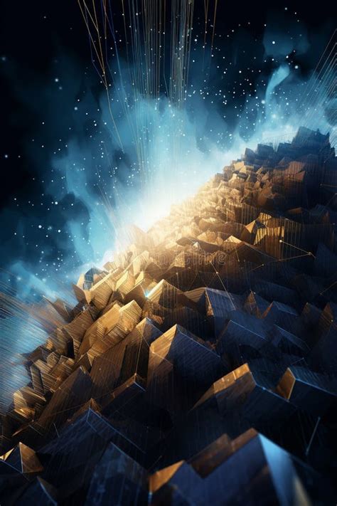 Digitally Crafted Image Of Upward Trending Graph Signifying Bitcoin S Rise Stock Illustration