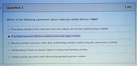 Solved Question 1 1 Pts Which Of The Following Statements About