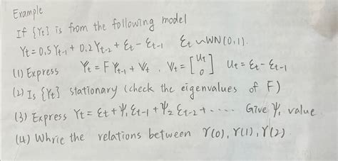 solved exampleif {yt} ﻿is from the following