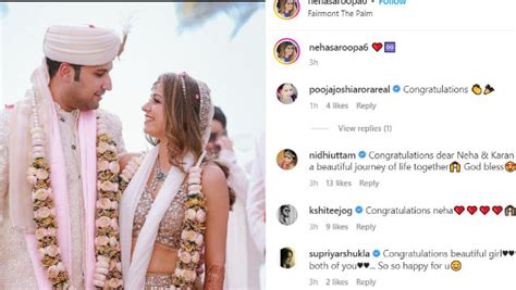 hina khan yeh rishta kya kehlata hai neha saroopa wedding pics husband karan babani get married