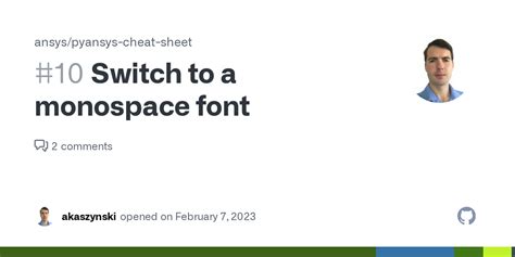 Switch To A Monospace Font Issue 10 Ansys Pyansys Cheat Sheet GitHub