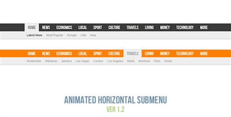 Animated Horizontal Submenu By Lizardthemes Codecanyon