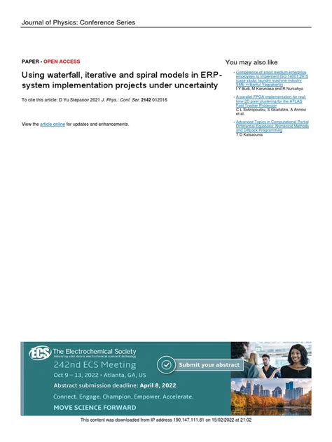 Using Waterfall Iterative And Spiral Models In Erpsystem Implementation