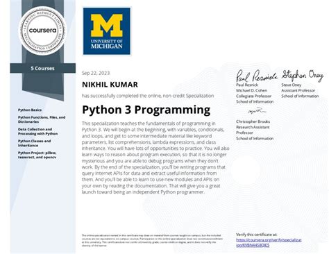 nikhil aasija on linkedin python programming certificateachievement
