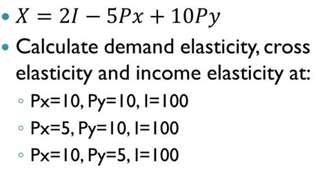 Solved Calculate Demand Elasticity Cross Elasticity And Chegg Com