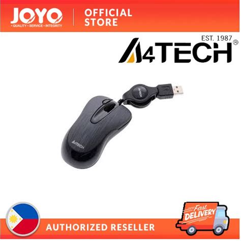 A4TECH N 60F V TRACK RETRACTABLE OPTICAL MOUSE USB CARBON Shopee Philippines
