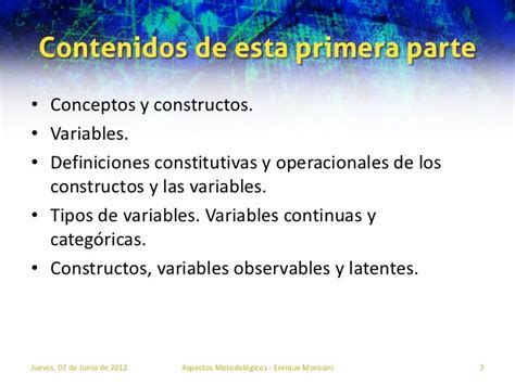 Constructos Y Variables