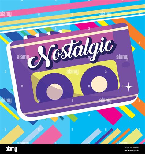 Isolated Tape Nostalgic Vibrant Retro Colored Background Vector Stock Vector Image And Art Alamy