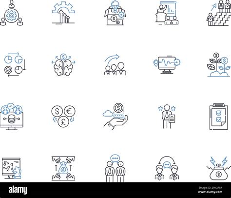 Kpis Line Icons Collection Metrics Objectives Targets Performance