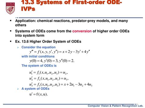 Ppt Systems Of Odes Ordinary Differential Equations Powerpoint Presentation Id4717615