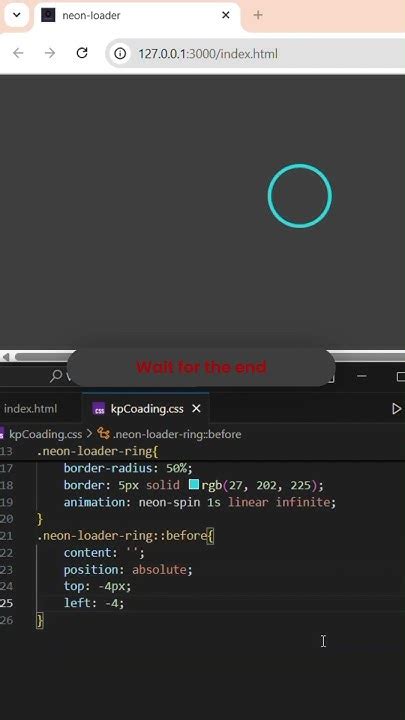 Neon Loading Animation Using Html And Css 🔥💡 Shotrs Html Css