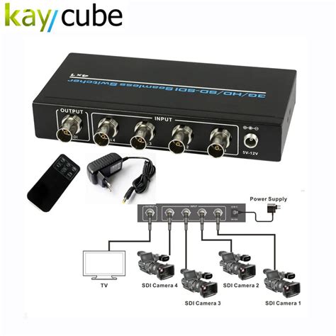 Kaycube Sd Sdihd Sdi3g Sdi 4 X 1 Switcher Converter 4 Sdi Input