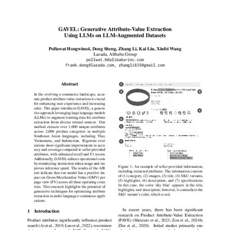 Gavel Generative Attribute Value Extraction Using Llms On Llm Augmented Datasets Acl Anthology