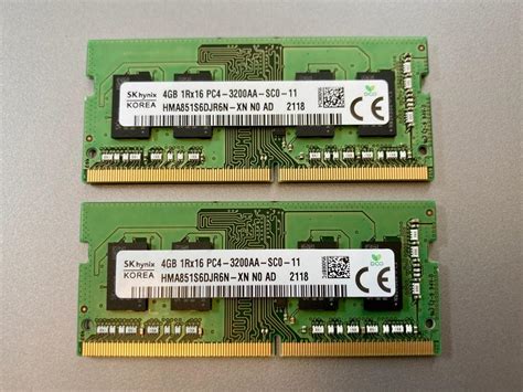 Sk Hynix Ddr4 3200 4gb X2 Ram Kit Pc4 25600 Laptop Notebook Sodimm So