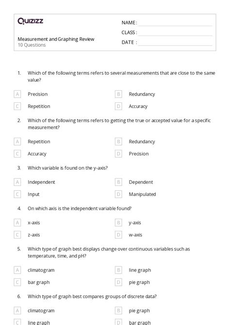 แผ่นงาน ข้อมูลและกราฟ มากกว่า 50 แผ่นในราคา โรงเรียนอนุบาล ใน Quizizz