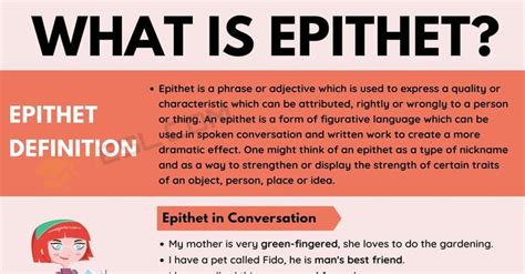 Epithet Definition And Useful Examples Of Epithet In Conversation