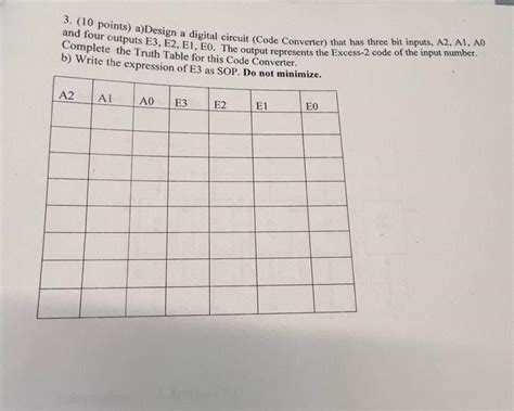 Solved 3 10 Points Adesign A Digital Circuit Code