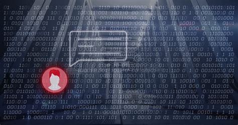 Image Of Message And Binary Code Over Servers Stock Illustration Illustration Of Code Tech