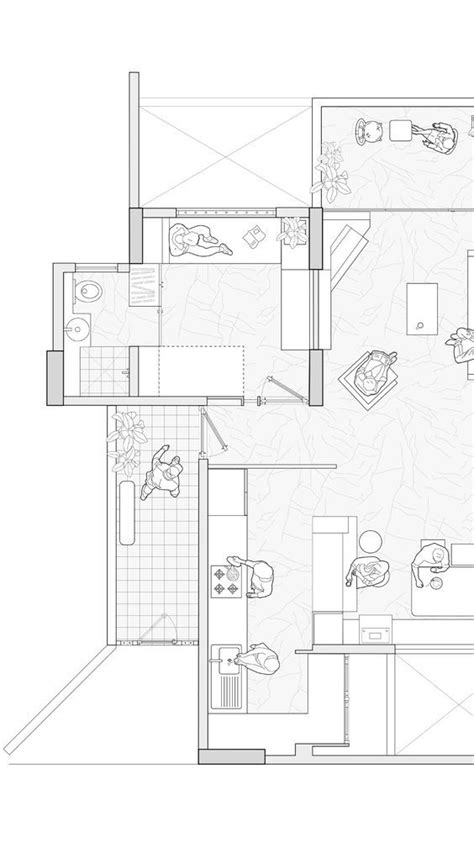 Residential Plan Side Setback Architecture Design Presentation Architecture Drawing