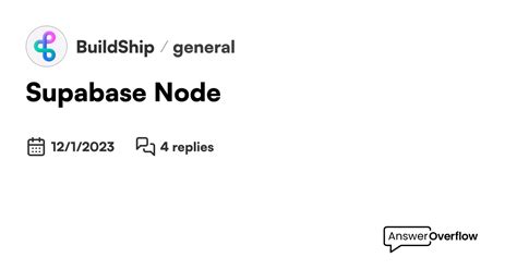 supabase node buildship