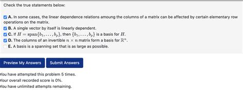 Solved Check The True Statements Below A In Some Cases