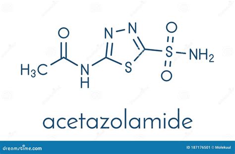 Acetazolamide Molecule 3d Molecular Structure Ball And Stick Model Structural Chemical