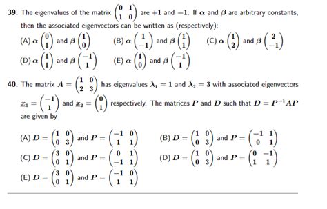 Solved The Eigenvalues Of The Matrix Are And Chegg Com