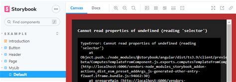 Storybook And Angular Library Cannot Read Property Selector Of Undefined · Issue 14828