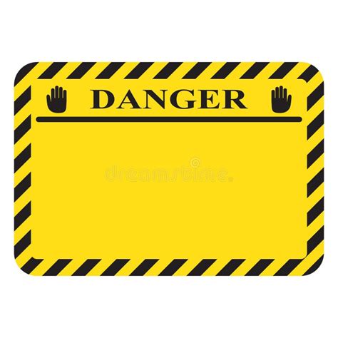 Blank Rectangle Warning Danger Signboard Stock Vector Illustration Of Danger Diagonal 121543236