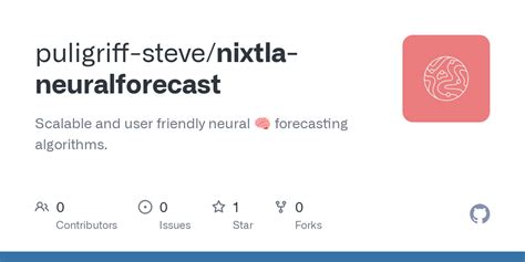 github puligriff steve nixtla neuralforecast scalable and user friendly neural forecasting