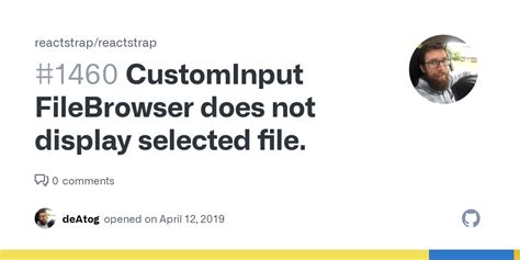 custominput filebrowser does not display selected file · issue 1460