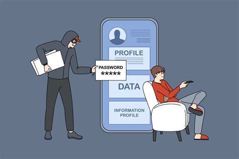 Hacker Steal Confidential Information From Person Personal Account Digital Money Theft Attack